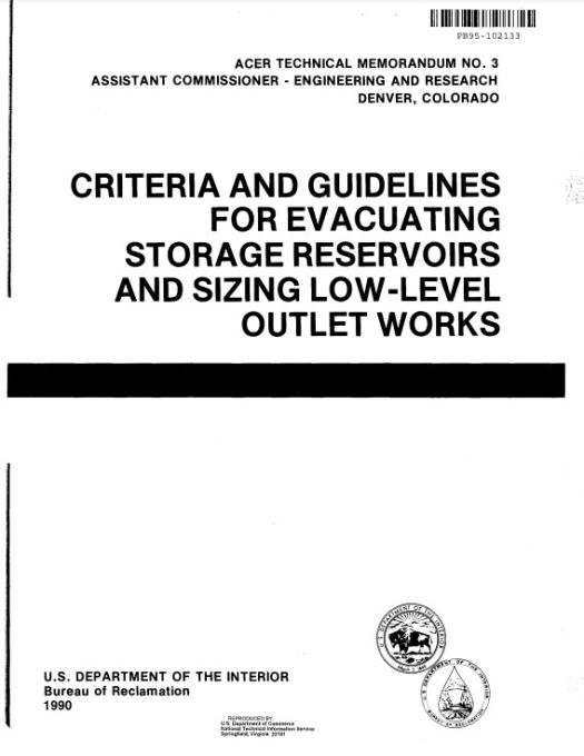 Criteria and Guidelines for Evacuating Storage Reservoirs and Sizing ...