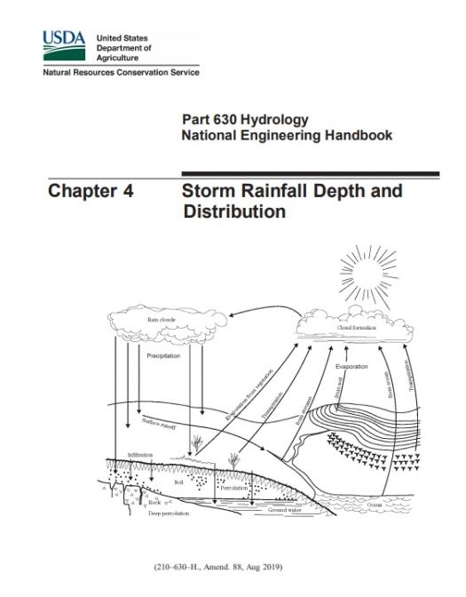 National Engineering Handbook Chapter 4 Storm Rainfall Depth And Distribution Asdso Dam